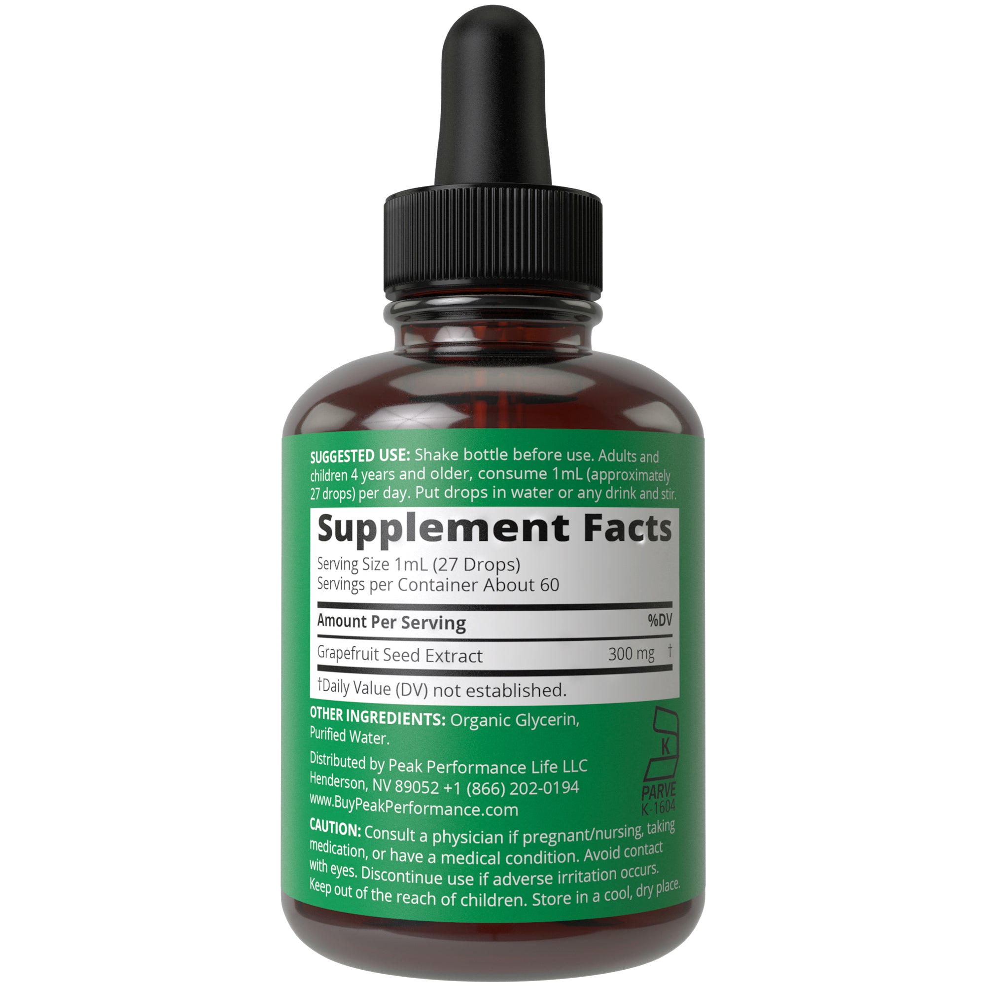 Grapefruit Seed Extract Liquid Drops Supplement. Vegan GSE Grapefruit ...